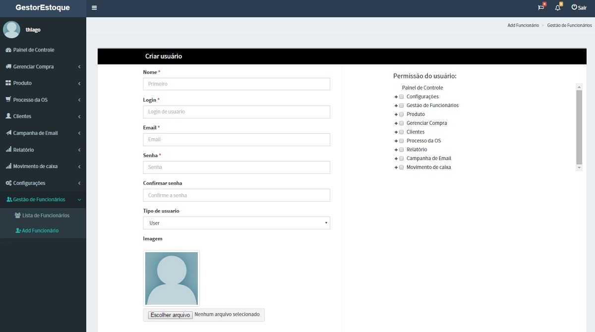 Gestor De Estoque Php Controle - Controle Total Script Php