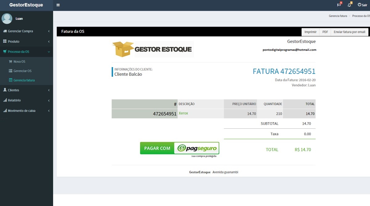 Gestor De Estoque Php Controle - Controle Total Script Php