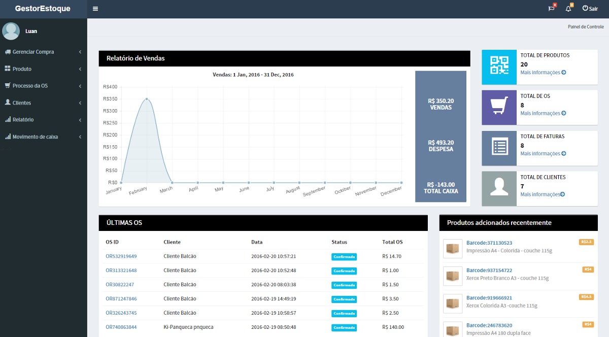 Gestor De Estoque Php Controle - Controle Total Script Php