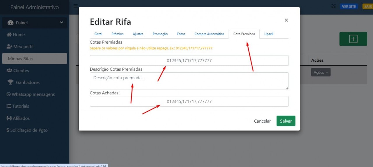 Script Rifa Premium em Php Laravel - 1 Milhão de Números e Afiliados