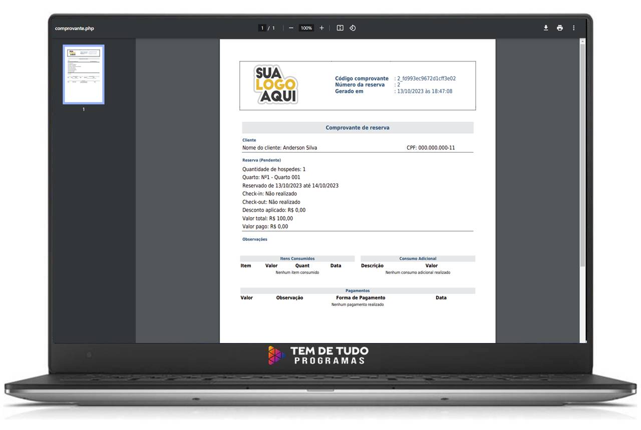 Sistema Gerenciador De Hotéis E Pousadas - Script Php Versão 2.0